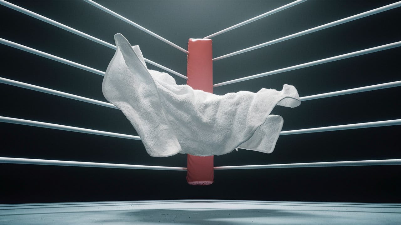¿Que significa cuando tiras la toalla en un ring?
